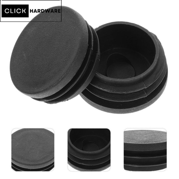 Round Black Plug Rubber Cap Hole End Caps for Steel Tubing, Table Chair ...