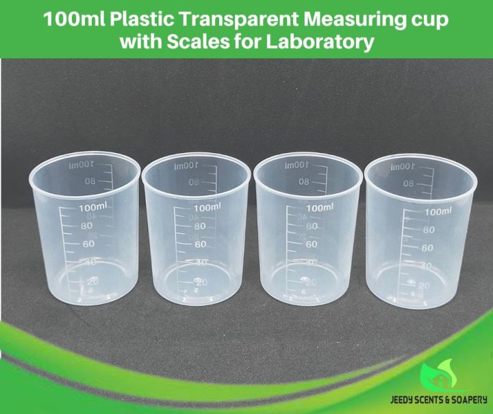 100ml Plastic Transparent Measuring cup with Scales for Laboratory ...