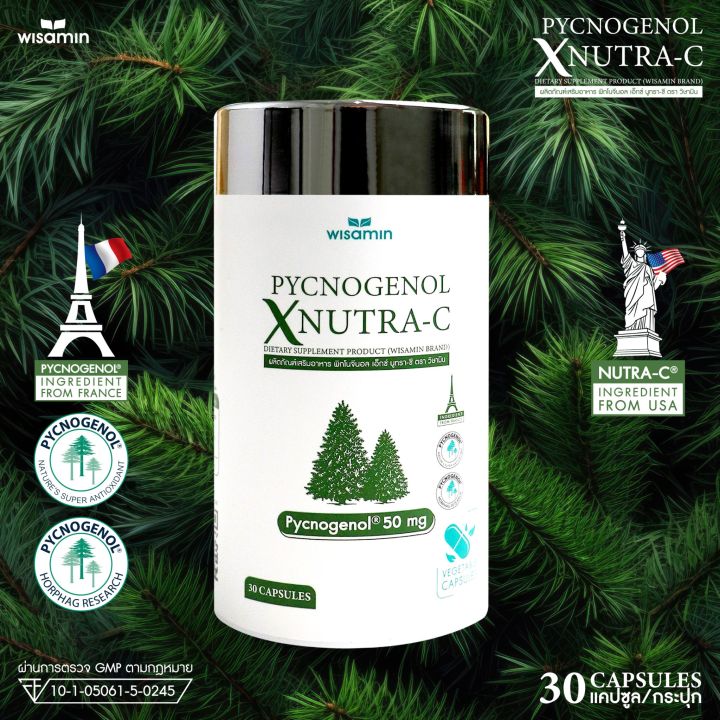 พิกโนจีนอล เอ็กซ์ นูทราซี 590 mg PYCNOGENOL X NUTRA-C สารสกัดจากเปลือก ...