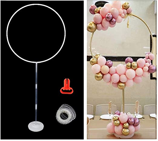 Party Things BIG Circle Pilar Balloon Stand Round Arch Balloon Wreath ...