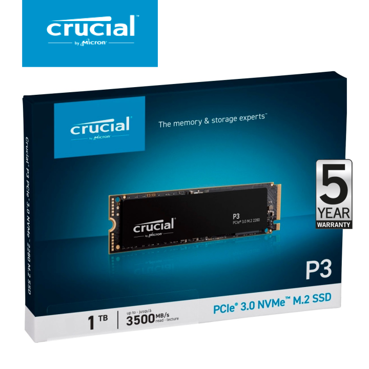 Crucial 1TB P3 NVMe M.2 SSD | Lazada.co.th