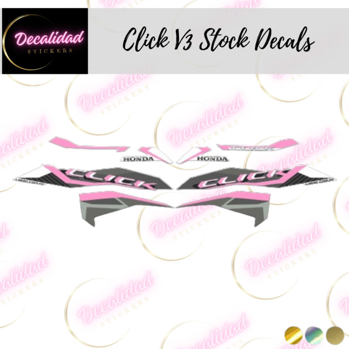 Honda Click V3 Stock Decals High Quality Printed and Laminated | Lazada PH