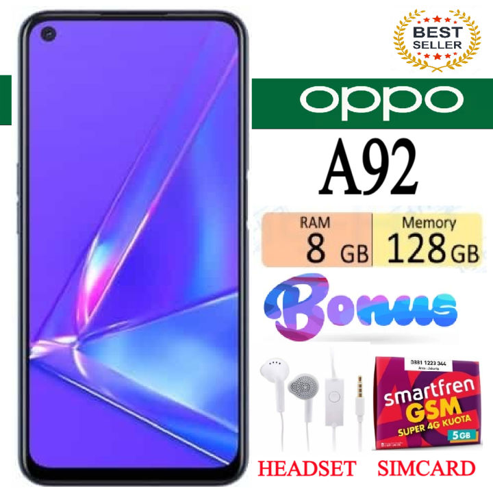 SALE!!! OPPO A92 RAM 8/128 GB FULLSET Bergaransi - FREE SIMCARD ...