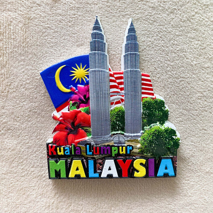 Malaysia Travel Souvenir Craft Kuala Lumpur Petronas Towers 3D ...