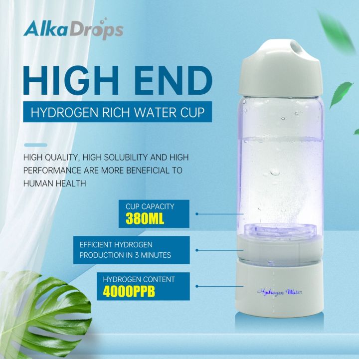 Hydrogen-Rich Water Bottle Ionizer/富氢水素杯380ml/5000ppb/5＆10min/No ozone residue k | Lazada