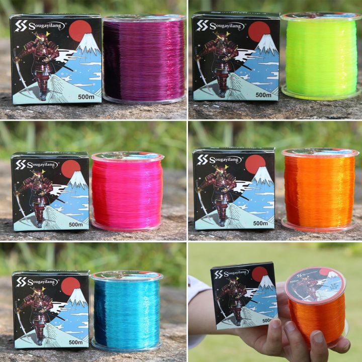 Sougayilang Nylon 500M Fishing Line Super Strong Abrasion 0.14-0.50mm 7lb-38lb Nylon Fishing ...