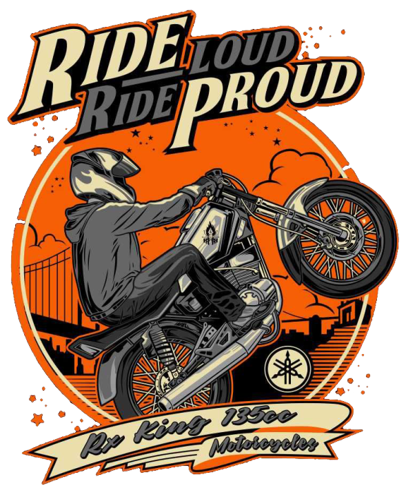 Stiker sablon cetak print DTF keren satuan kualitas terbaik rx king ride loud A3 | Lazada Indonesia