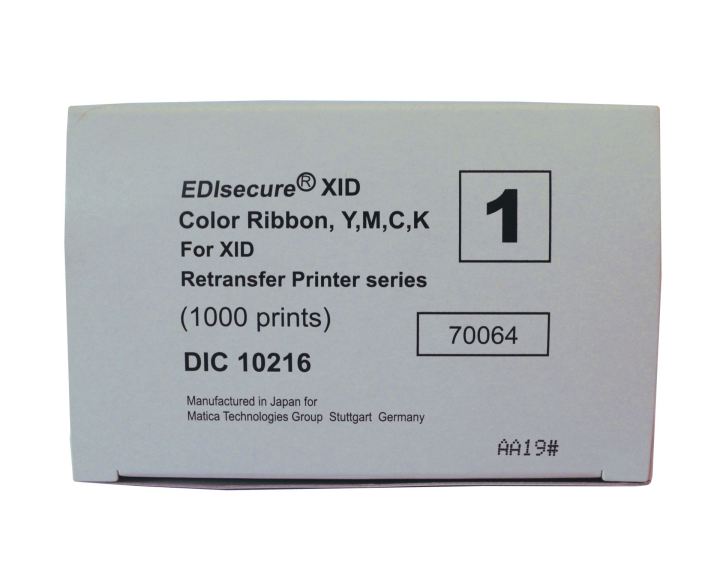 Matica (EDIsecure) DIC10216 YMCK Color Ribbon - 1000 Images - XID ...