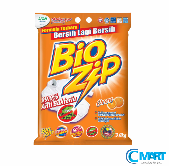 Bio-Zip Orange Detergent Powder 3.8KG | Lazada