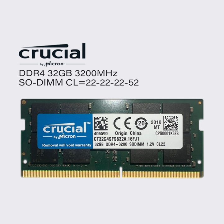 Crucial 8gb 16gb 32gb 4gb 3200mhz ddr4 memory laptop ram sodimm pc4 ...