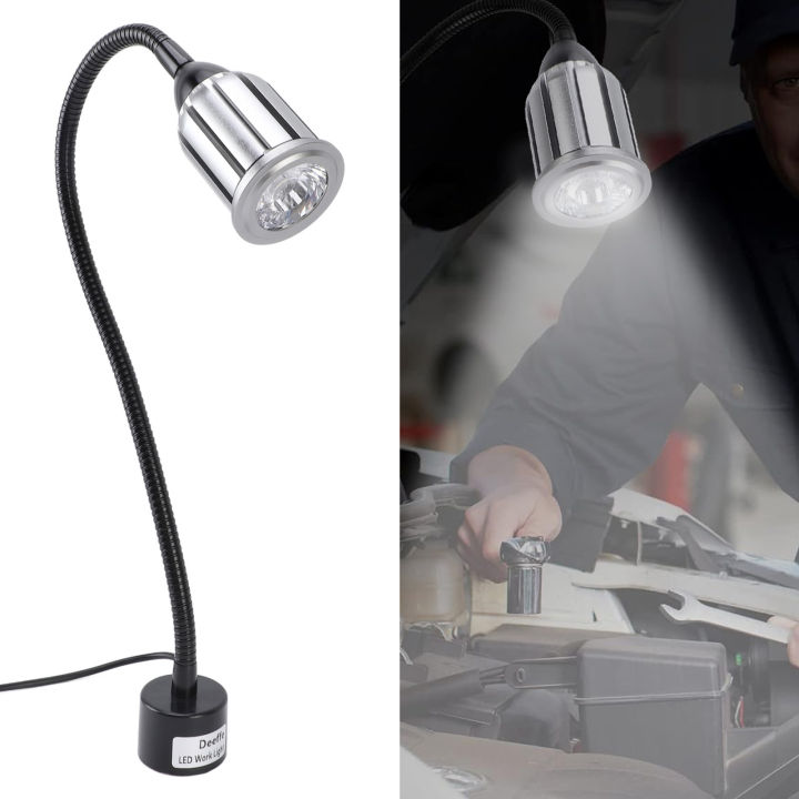 Shop Tool Lamp Aluminum Alloy 6500K Gooseneck Flexible Work Light for ...