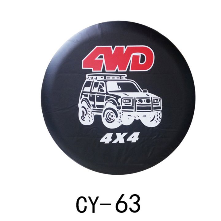 New18 15 Universal 4wd 4x4 Black Leather Pvc Tire Bag Spare Wheel Tire