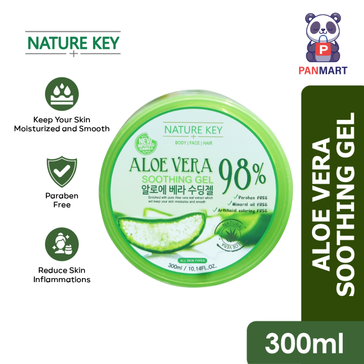 NATURE KEY 98% Aloe Vera Soothing Gel 300ml | Lazada Singapore