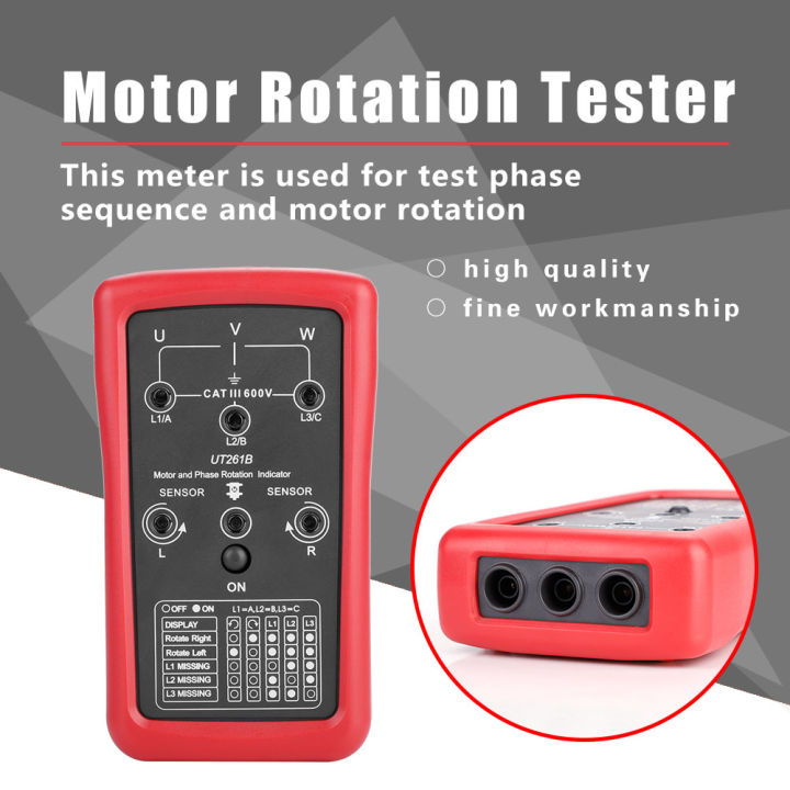 UNI-T UT261B Phase Sequence and Motor Rotation Indicators Tester Meter ...