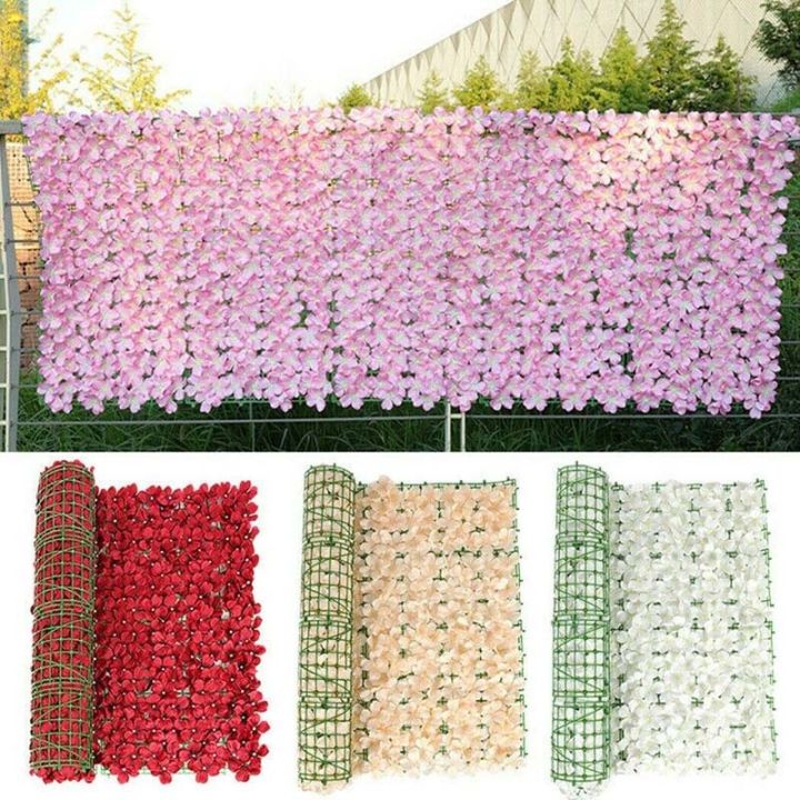 Artificial Flower Trellis Screen Expanding Garden Fence Privacy ...