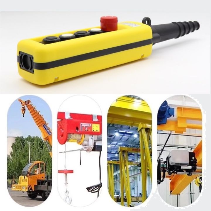 4 Push Button Pendant Control Station Single Speed for Industrial Hoist ...
