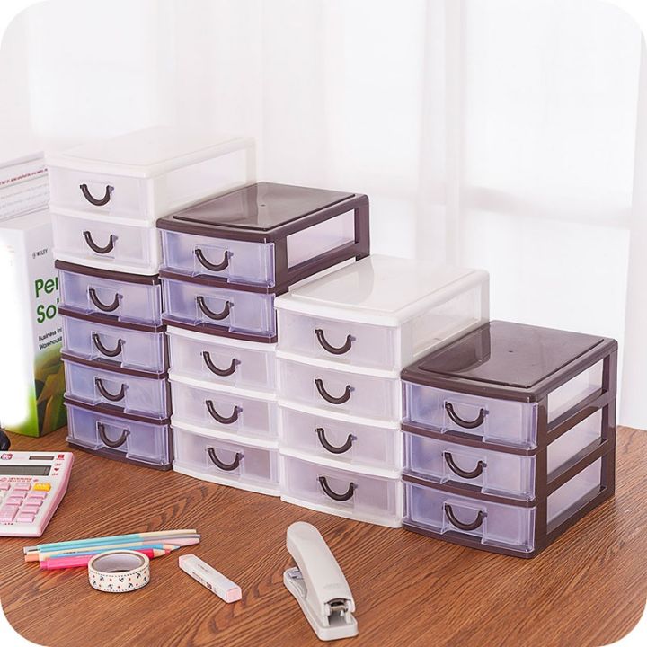 B-F Drawer Durable Plastic Office Table Desktop Debris Cosmetic Drawer ...