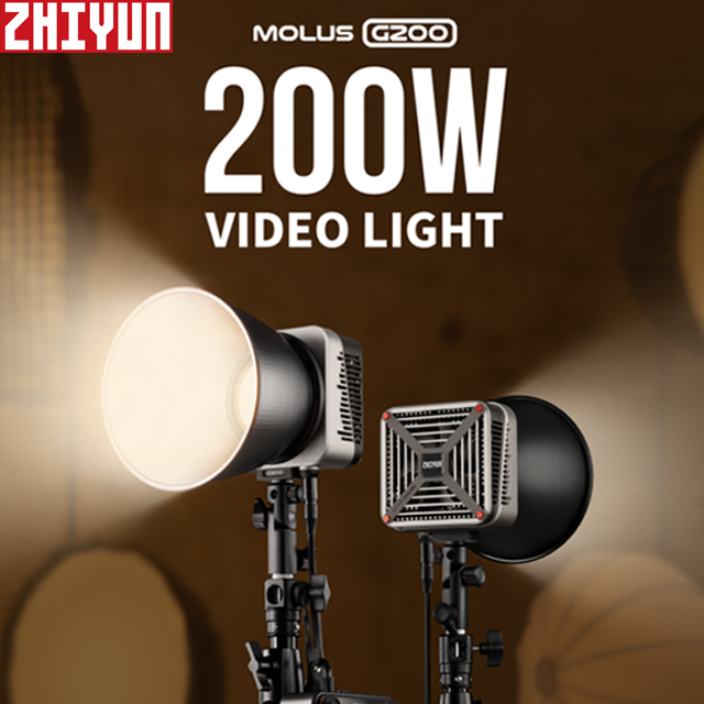 ZHIYUN MOLUS G200 200W LED Video Light Photography Lighting Fill Light for Photos Studio Video ...