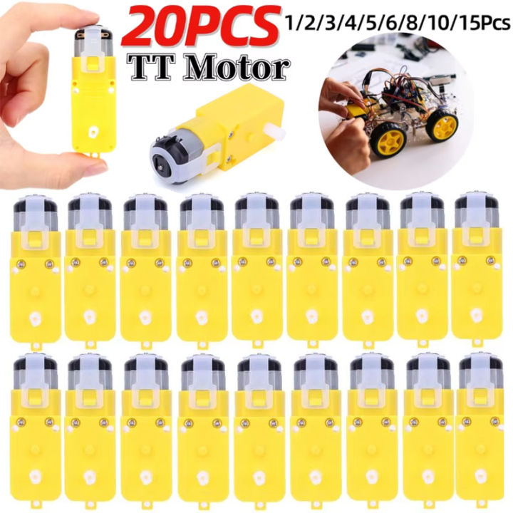 【COOL】 1-20Pcs TT Motor Dual Shaft EMC Smart Car Robot Toys Motor for ...