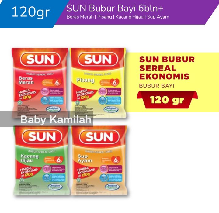BUBUR BAYI SUN Kemasan Ekonomis 120gr / SUN Bubur Bayi 6 bulan Kemasan ...