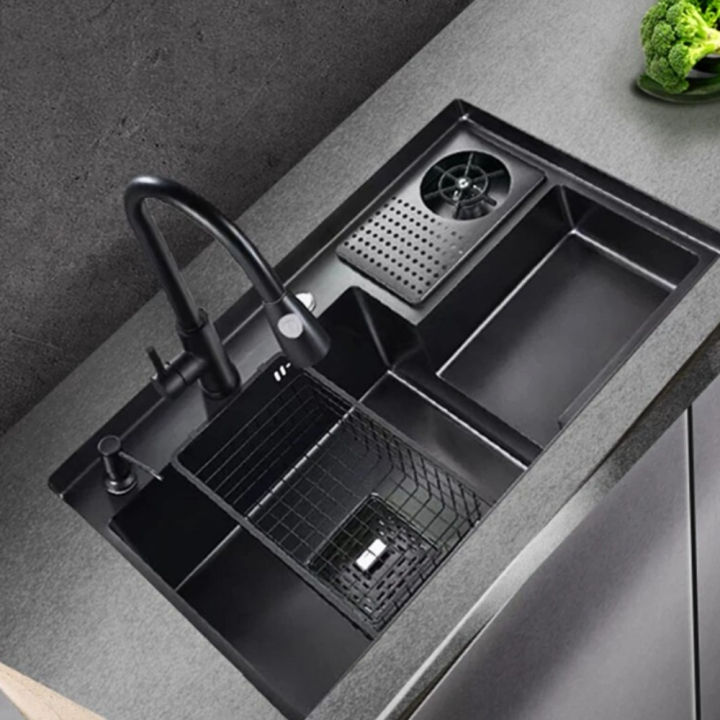 Kitchen Stainless Steel Overmount Step Sink - 78x48x24CM - CONTACT US ...
