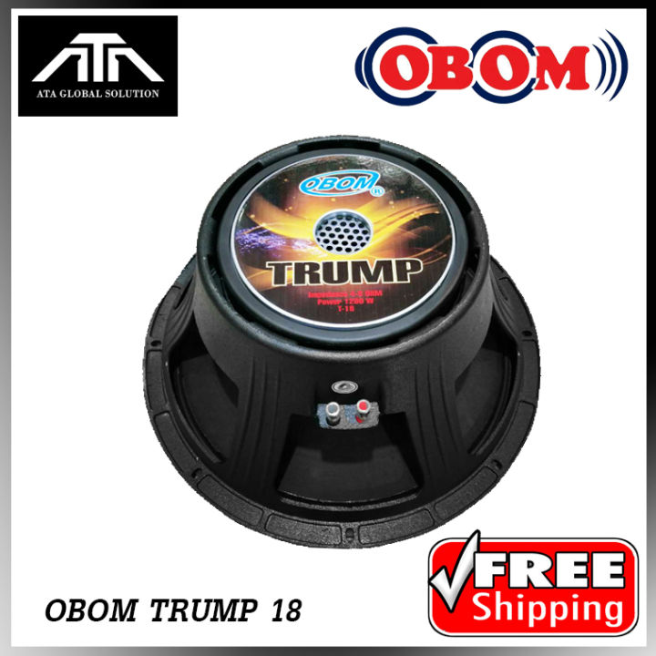 OBOM TRUMP18 TRUMP 18 ดอกลำโพง นิ้ว โครงหล่อ ลำโพง 18นิ้ว 1200w speaker 1200W วอยซ์ 4 นิ้ว (ราคา ...