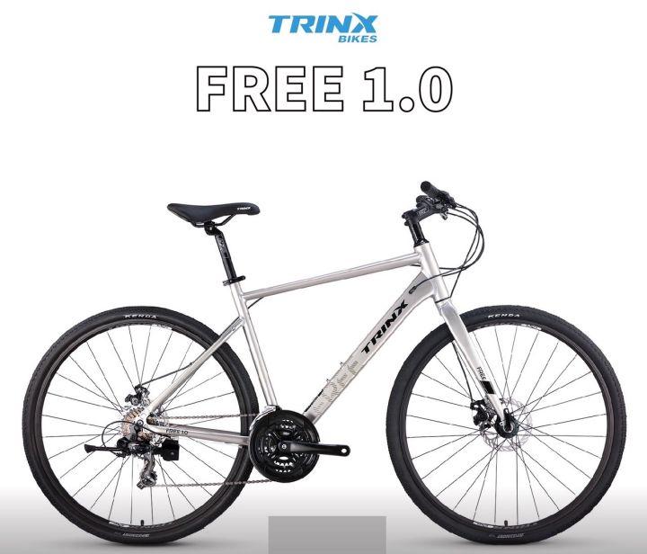 จักรยานไฮบริด TRINX รุ่น FREE1.0 ล้อ 700C เกียร์ 21สปีด เฟรมอลู NEW2024 ...