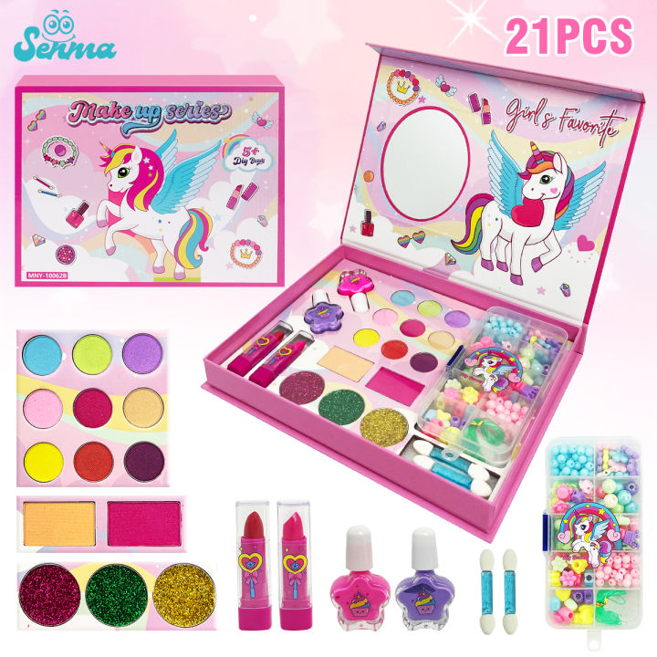 21PCS Make up Set Toys for Kids Girls Non Toxic Washable Cosmetics ...