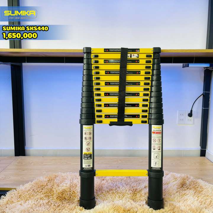 Thang nhôm rút đơn xếp gọn 5.1M Sumika SKS510 SK510 ( sơn tĩnh điện ...
