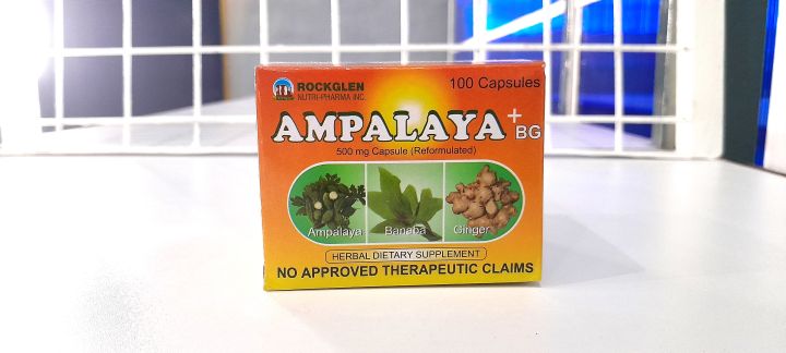 Rockglen Ampalaya Plus Banaba And Ginger 500mg (100 Capsules) | Lazada PH