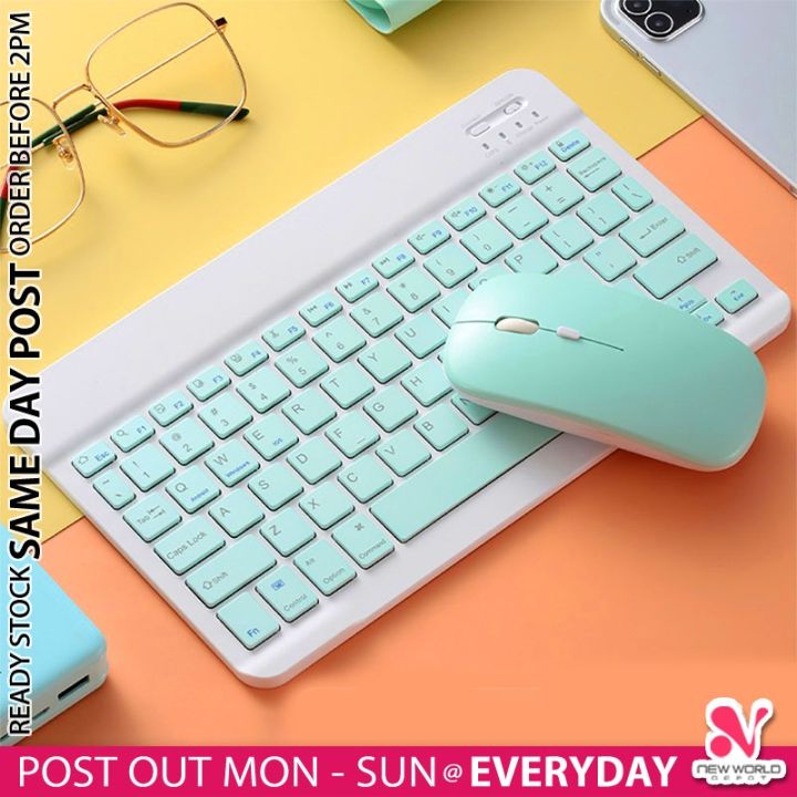 𝗡𝗢𝗜𝗦𝗘 𝗥𝗘𝗗𝗨𝗖𝗘𝗗 》Rechargeable 7 / 10 Inch Wireless Bluetooth Keyboard ...