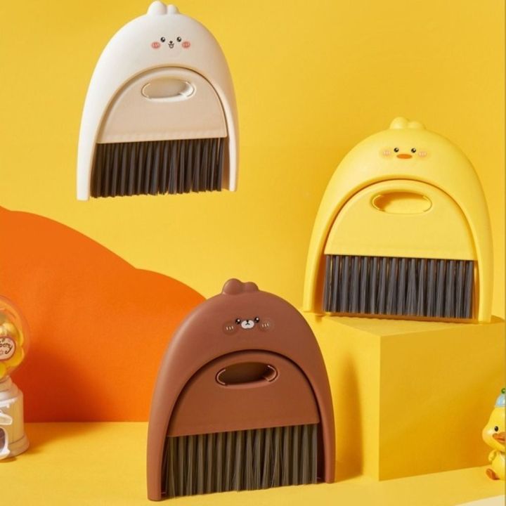 FGHJD Cầm tay Bộ chổi quét bụi nhỏ Dễ thương Hoạt hình Chảo bụi mini có ...