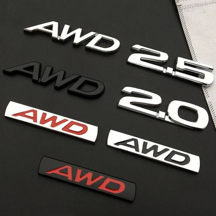 Metal 2.0 2.5 AWD Displacement Logo Rear Trunk emblem Car Sticker For ...