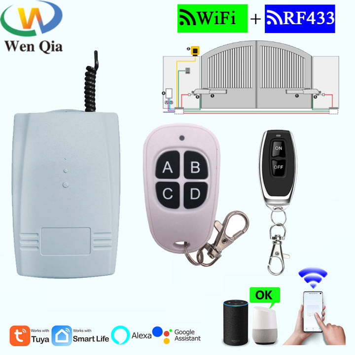 WenQia Tuya WiFi RF Sliding Door Garage Door Shutter doors Wireless ...