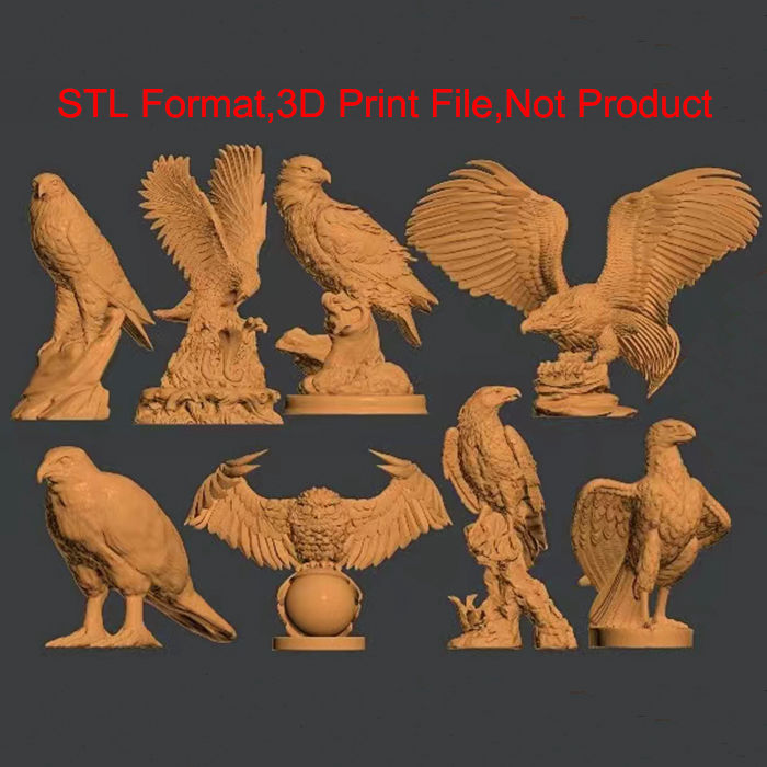 【deal Of The Day】 Eagle Set 3d Model Stl Relief For Cnc Router Artcam