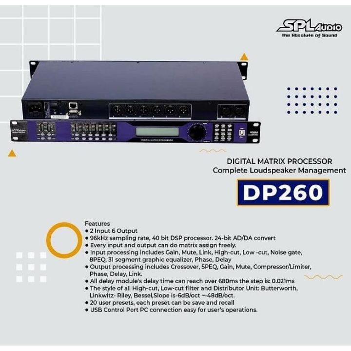 SPL AUDIO DP 260 DP260 - management DLMS Speaker | Lazada Indonesia
