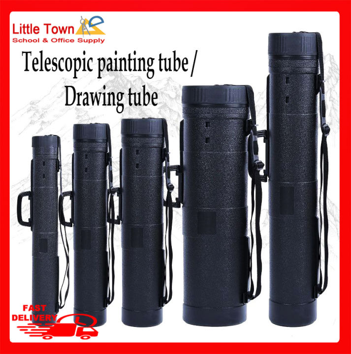 Drawing tube blueprint case adjustable telescoping art tube plastic ...