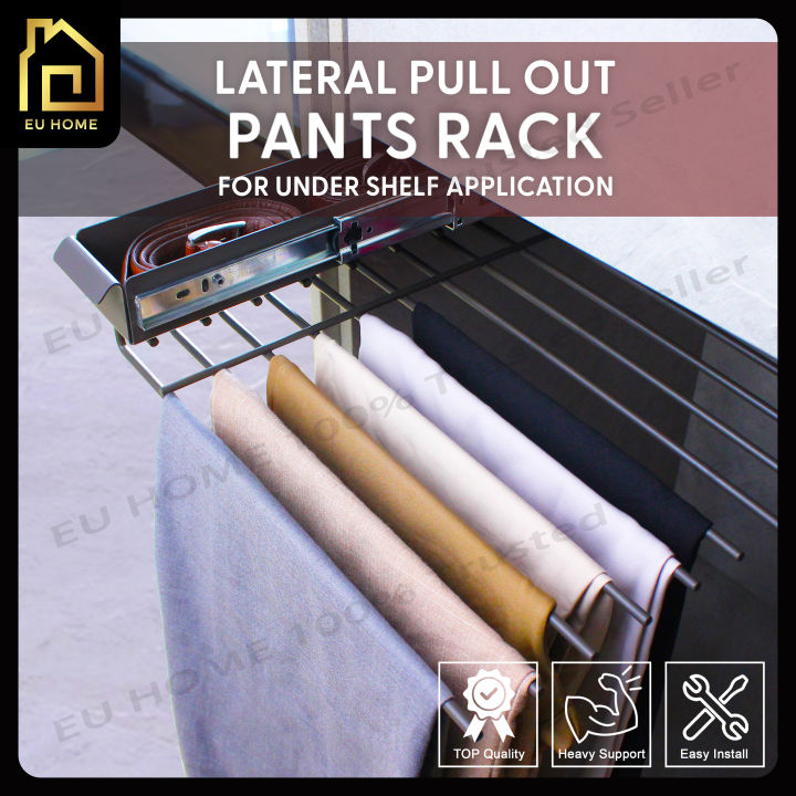 Lateral Pull Out Pants Rack / Clothes organizer / Wardrobe Organizer ...