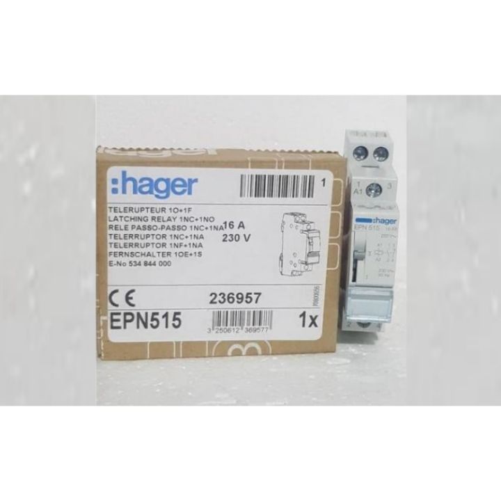 HAGER EPN515 Latching Relay 16A 1NC+1NO 230V | Lazada