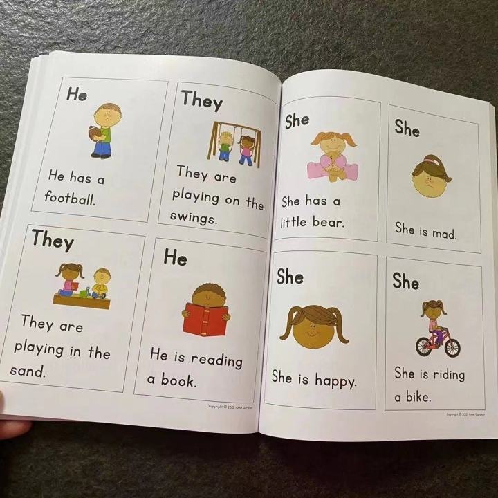 240Pages English Word Sentences Book Children Alphabet Worksheet ...