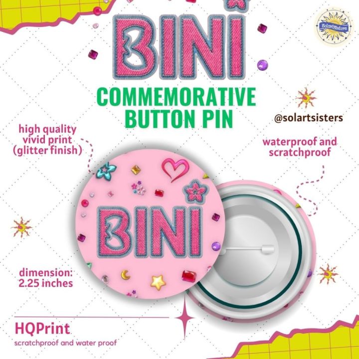 BINI merch unofficial pin badge pin brooch button badges merchandise ...