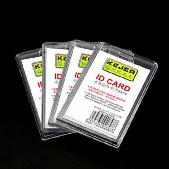Holder Id Card Acrylic Id Card 2 sisi Tempat Kartu Id Card Member Name ...