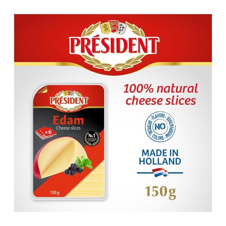 President Edam Natural Sliced Cheese | Lazada Singapore