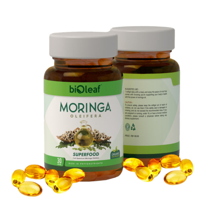 Ready Stock Bioleaf MORINGA Oleifera kini dalam bentuk 30's SOFTGEL ...