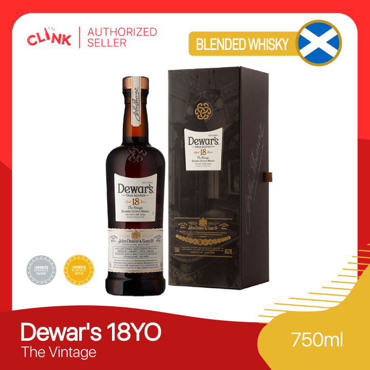 Dewars 18 Years Old The Vintage Blended Scotch Whisky 750ml | Lazada PH