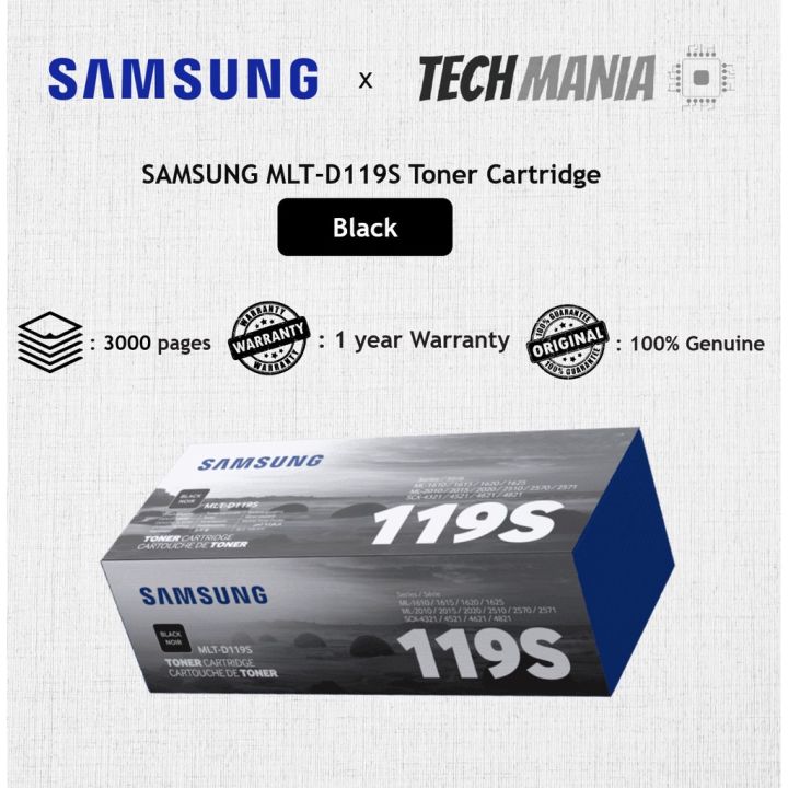 [🔥100% ORIGINAL🔥][FAST SHIP] Samsung MLT-D119S Original Mono Laser ...