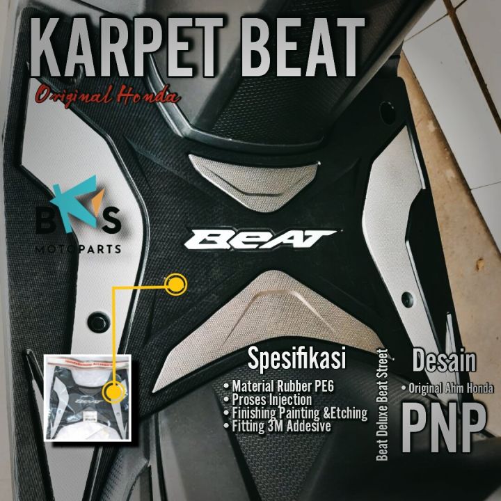 Karpet Pijakan Alas Kaki Motor New Beat Deluxe Beat Street 2020-2022 Asli Ahm Honda | Lazada ...