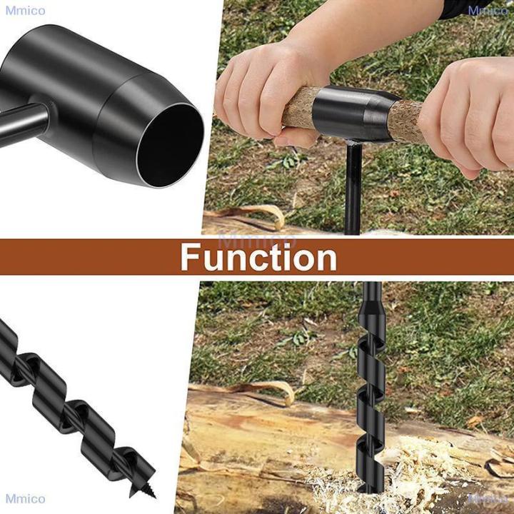 Mmico Hand Wood Punch Manual Auger Drill Bush-Craft Carbon Steel ...