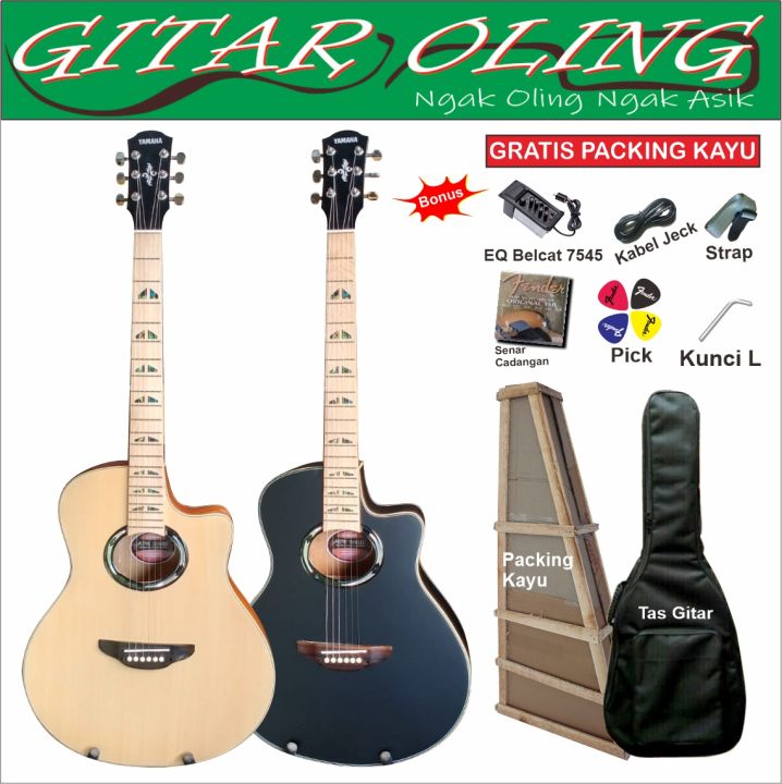Gitar Yamaha APX Akustik Elektrik Banyak Bonus dan Gratis Packing Kayu ...