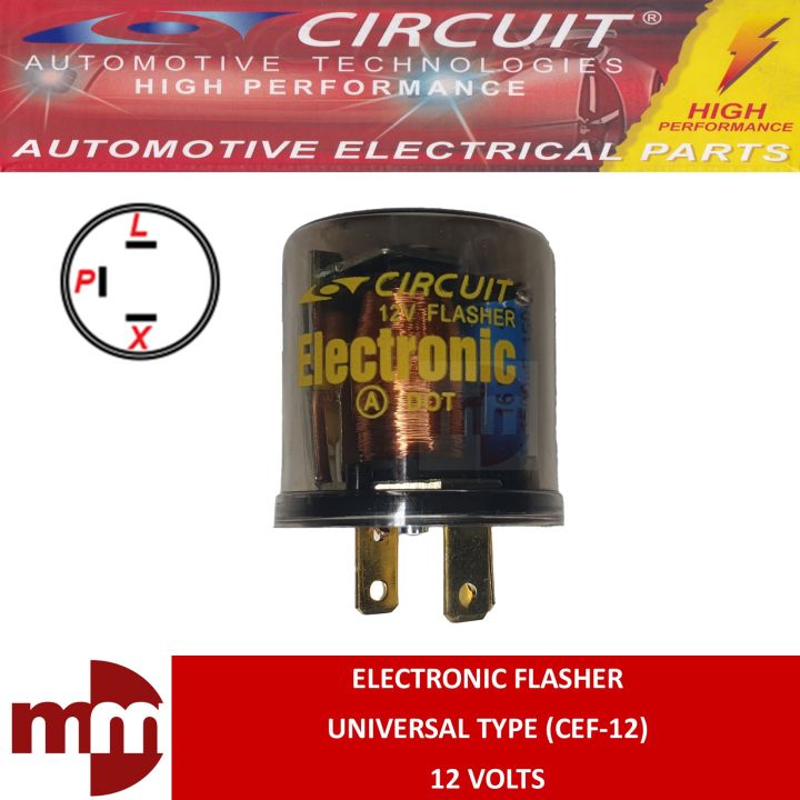 CIRCUIT ELECTRONIC FLASHER RELAY 12 VOLTS / 24 VOLTS (UNIVERSAL TYPE ...